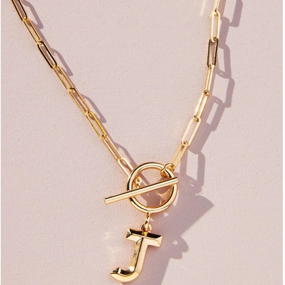 Anthropologie | Jewelry | New Anthropologie Chain Link Monogram Pendant ...